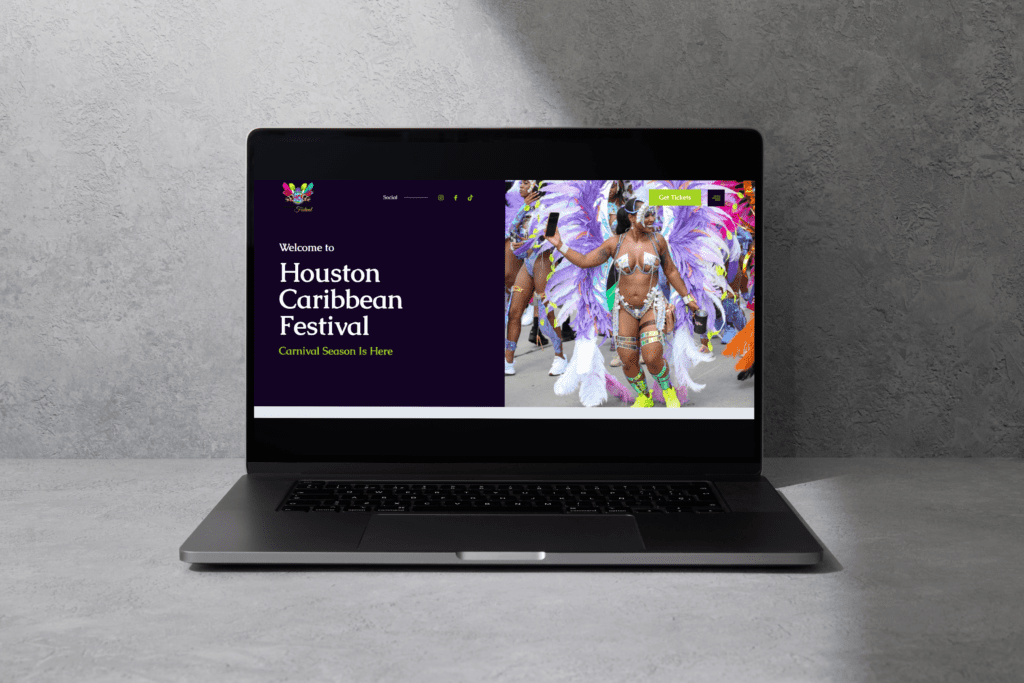 Website for Houston Caribbean Festival - Webzent
